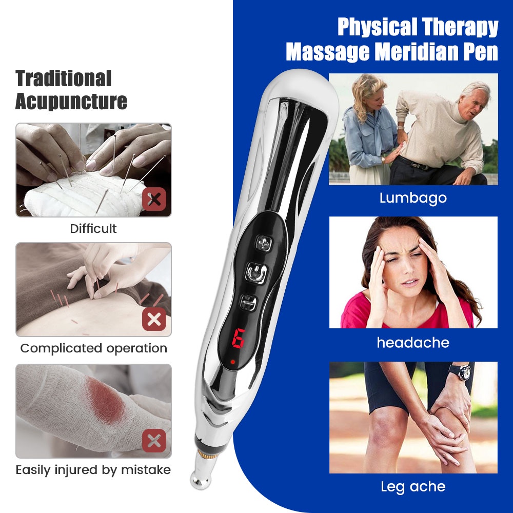 Acupuncture Electric Massage Pen Pain Relief Laser Electronic Therapy ...