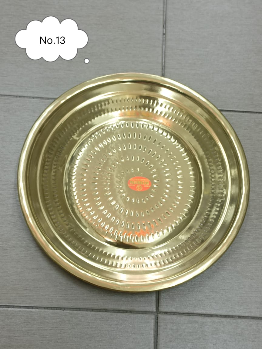 Premium Brass Parath - Traditional Pooja Plate/Arthi Thali/Thambulam ...