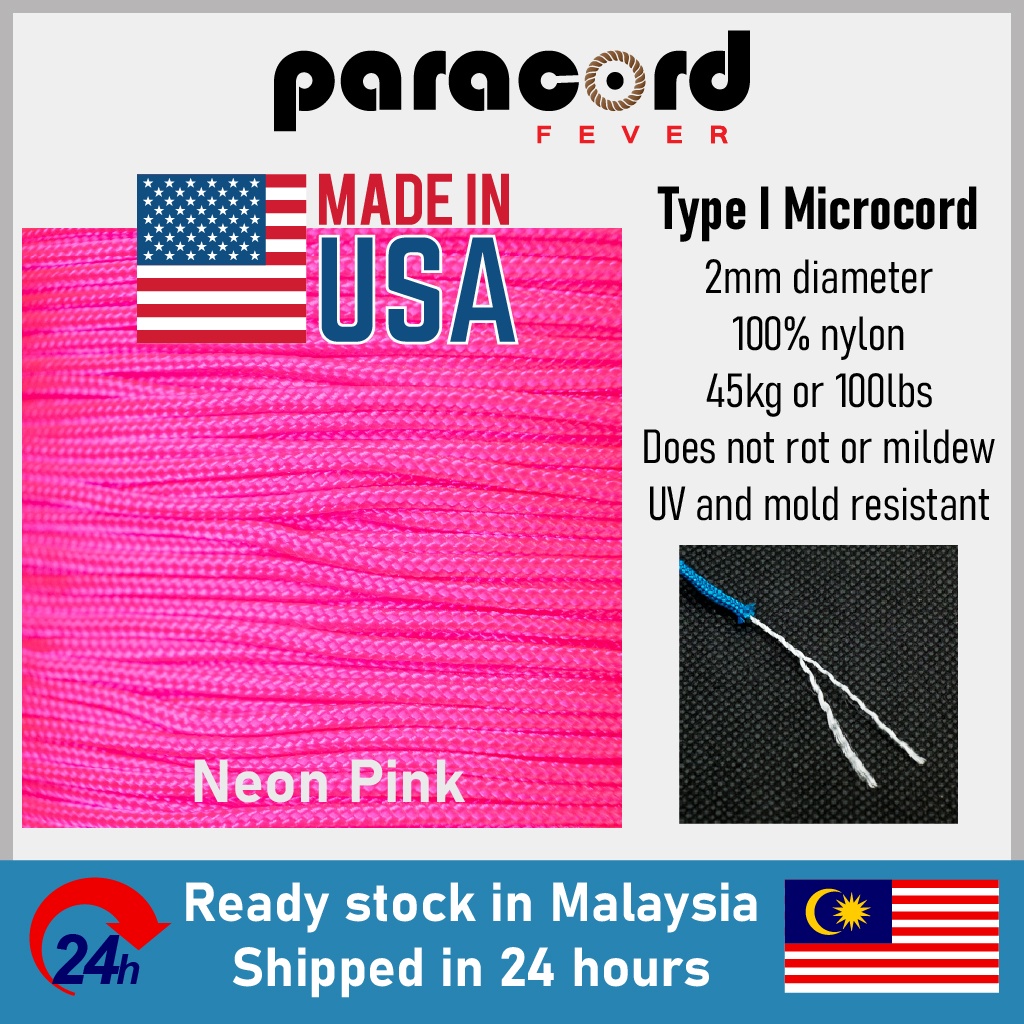 Made in USA - 2mm Type I 95 Tali Microcord Rope Thin Micro Parachute ...
