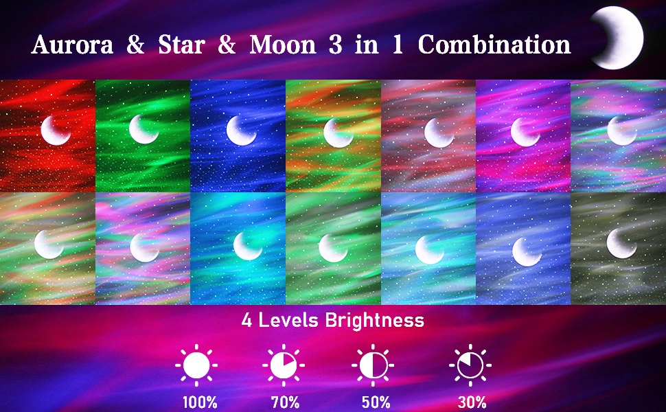 UNOLUX Starry Projector Light with Bluetooth Speaker Galaxy Projector ...