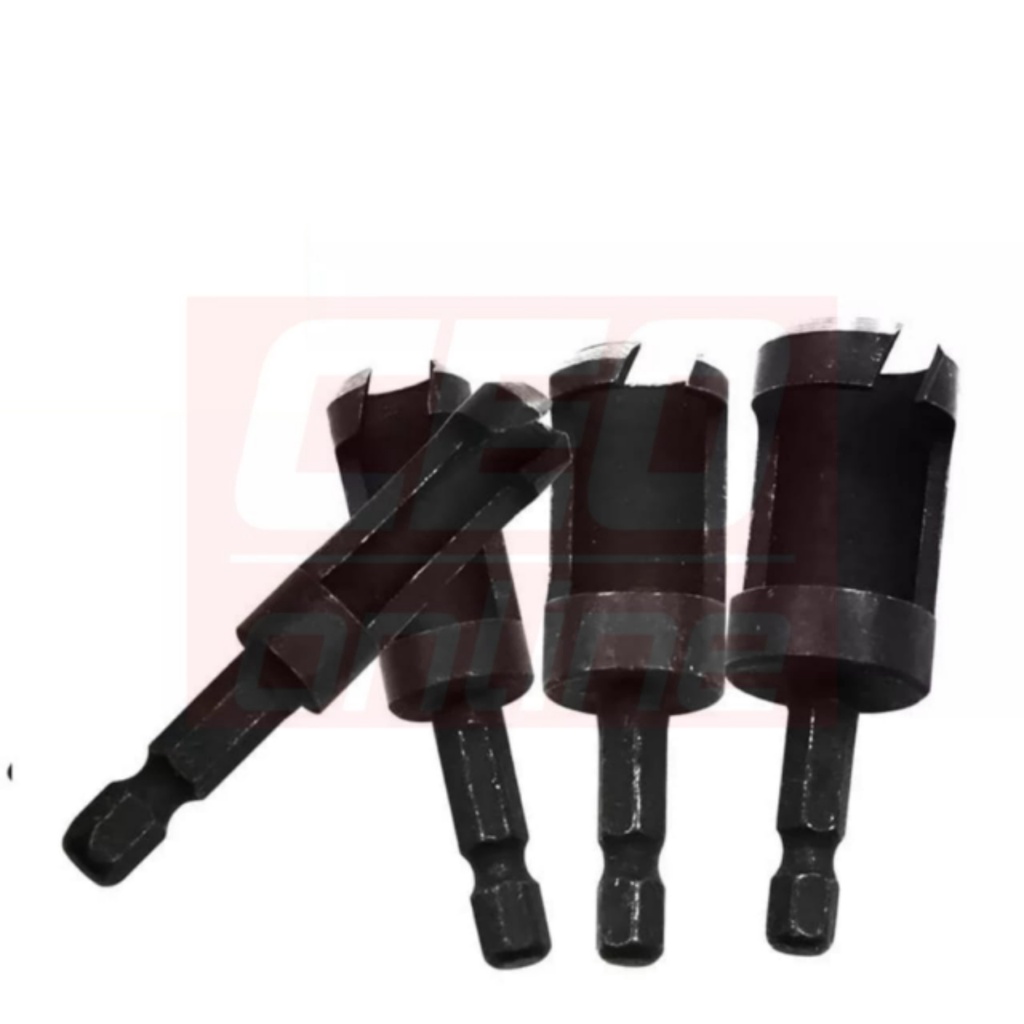 CEO 🇲🇾 4pcs 6/10/13/16mm Round Hex Shank Carbon Steel Woodworking Plug ...