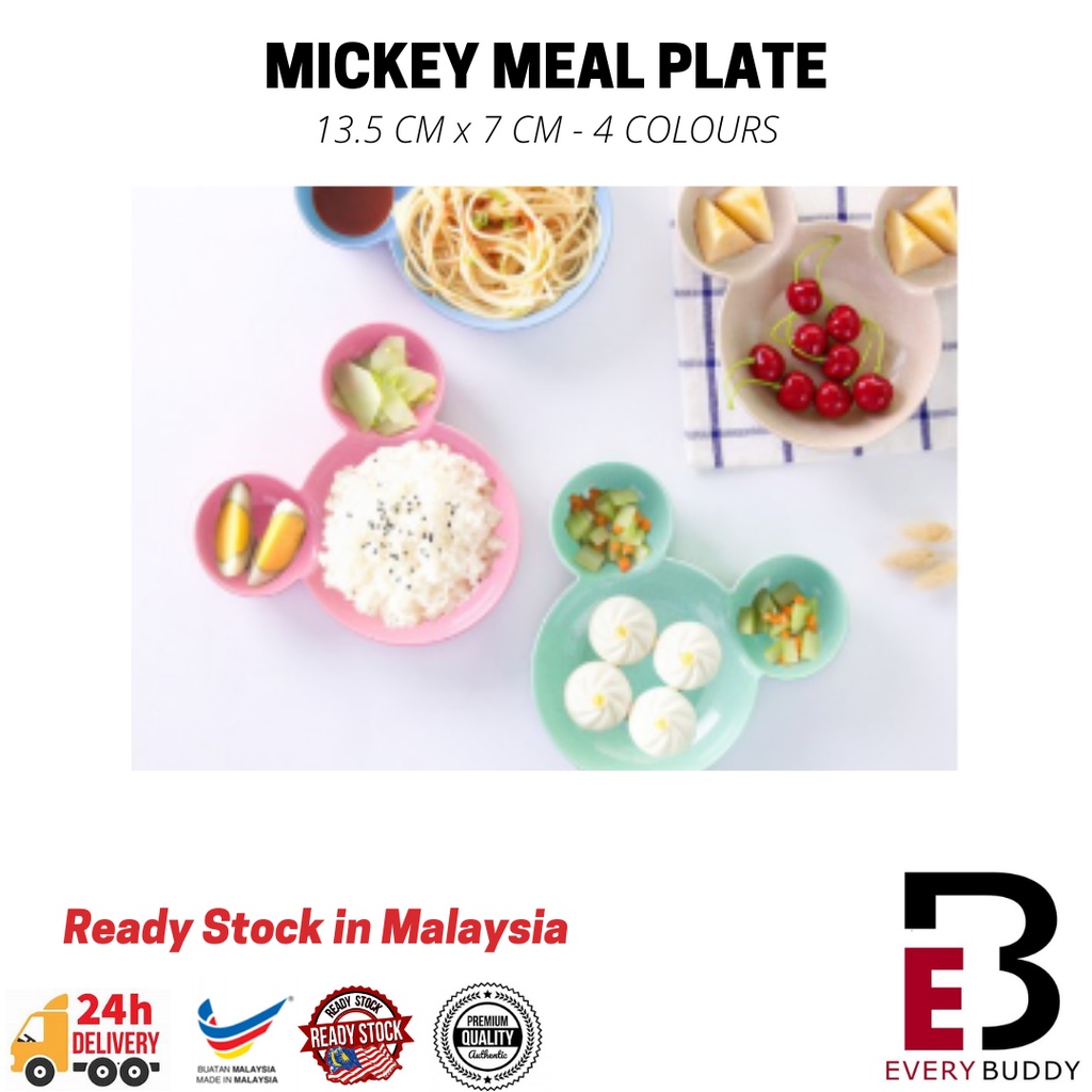 Colorful Eco Wheat Straw Kids Dish Plate Cartoon Mouse Mickey Dish Meal ...