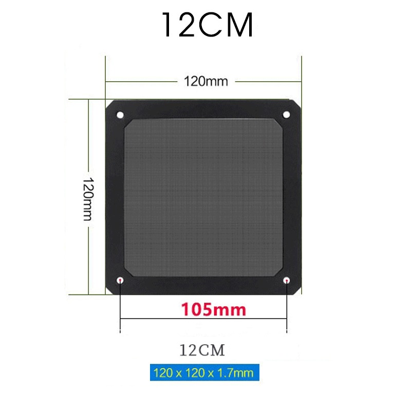 PC Case Fan Dust Filter Black or White Magnetic Dustproof Net / Mesh ...