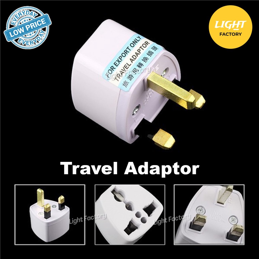 [SIRIM APPROVED] 3 Way Adapter with switch 3 Pin Conversion Plug ...