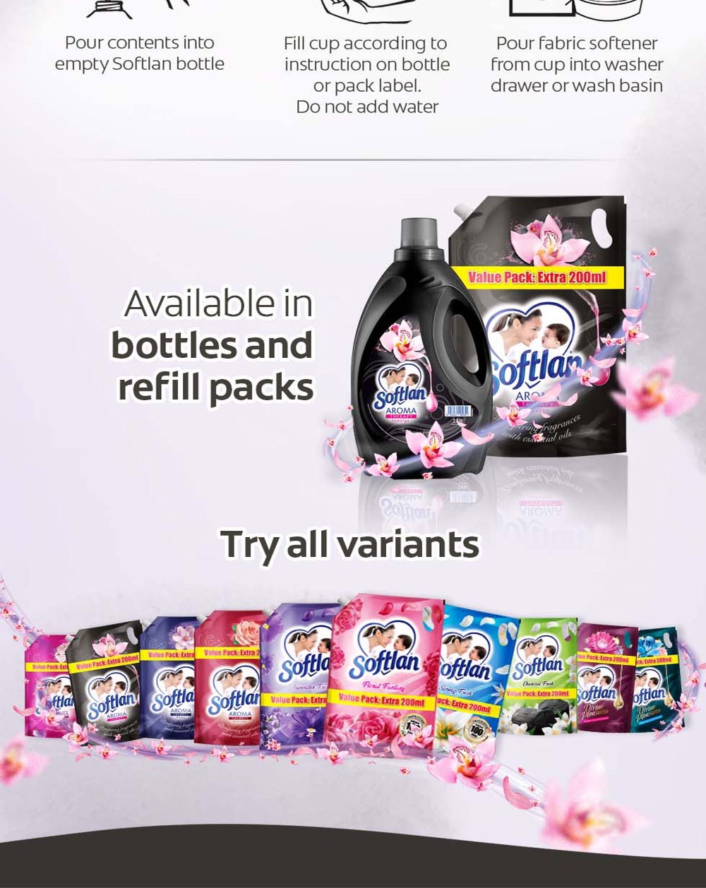 Softlan Aroma Therapy Indulge (Black) Fabric Softener 2.8L | Shopee ...