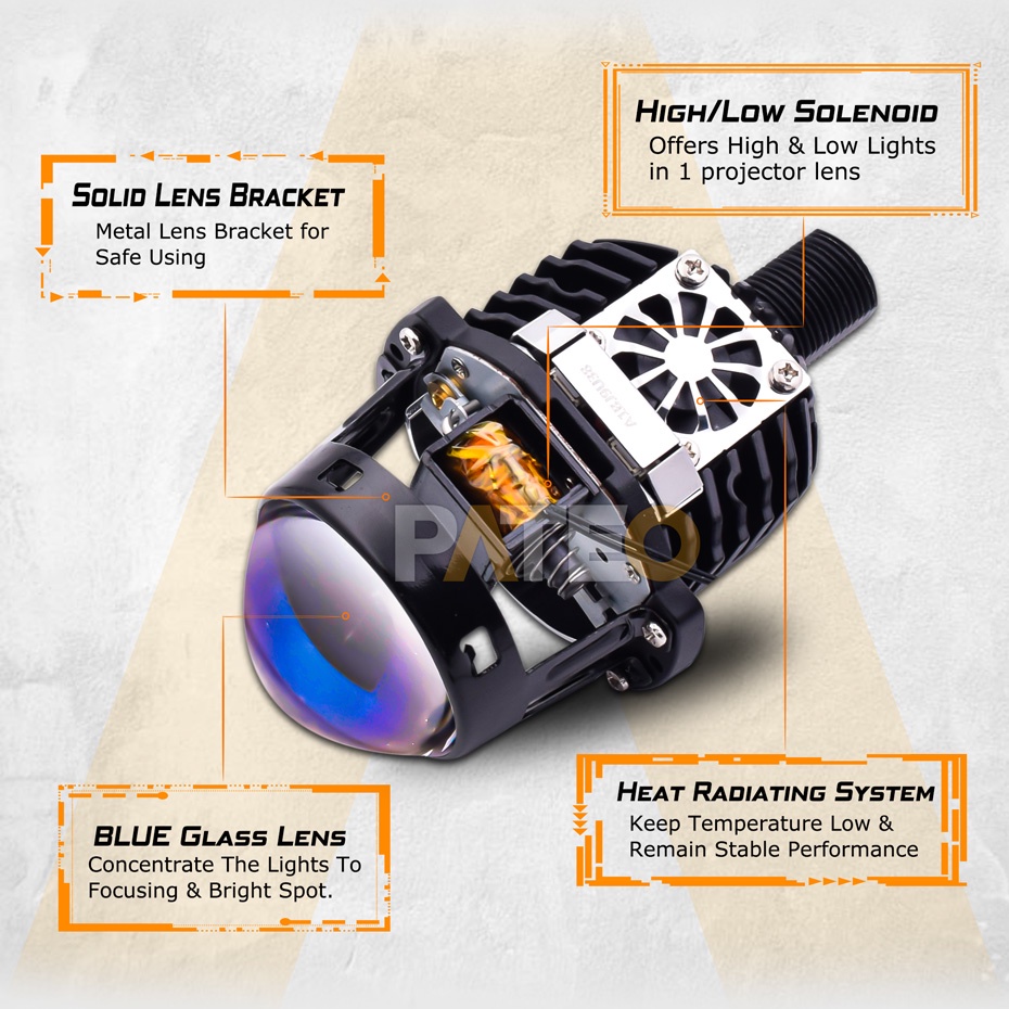 2.0 inch Mini Bi-led Projector Headlight Lenses H7 H4 9005 9006 LED Lens Car Lights Accessories ...