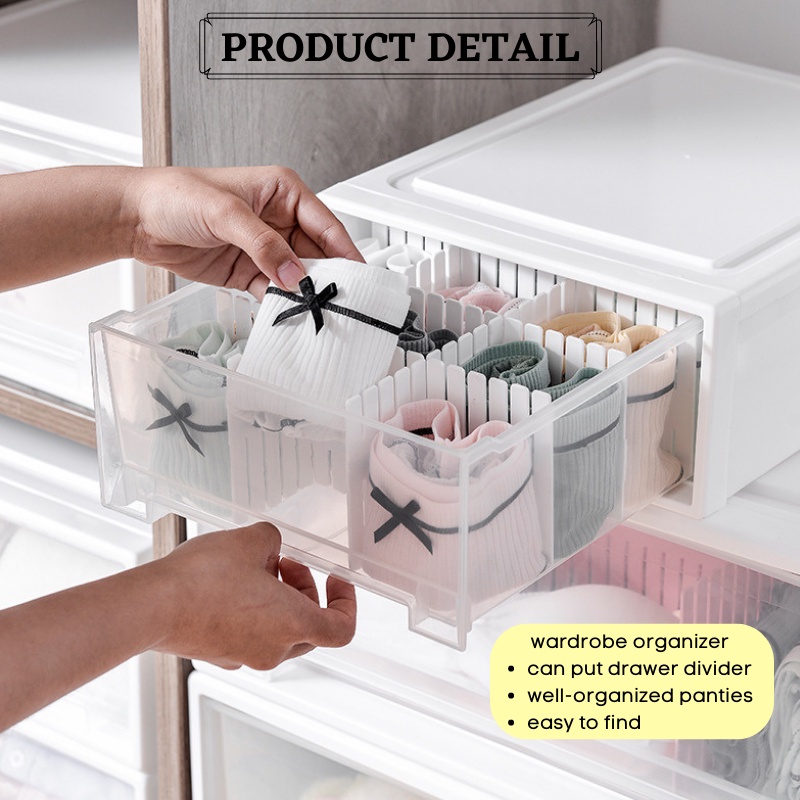 Wardrobe Organizer Home Stackable Clothes Organization Cloth Kotak ...