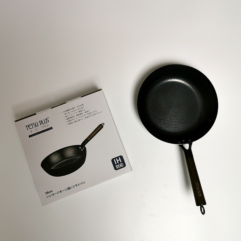 Frying Pan & Handle Set Beech / Iron Pan 28cm Non-Sticky Pan Flat ...