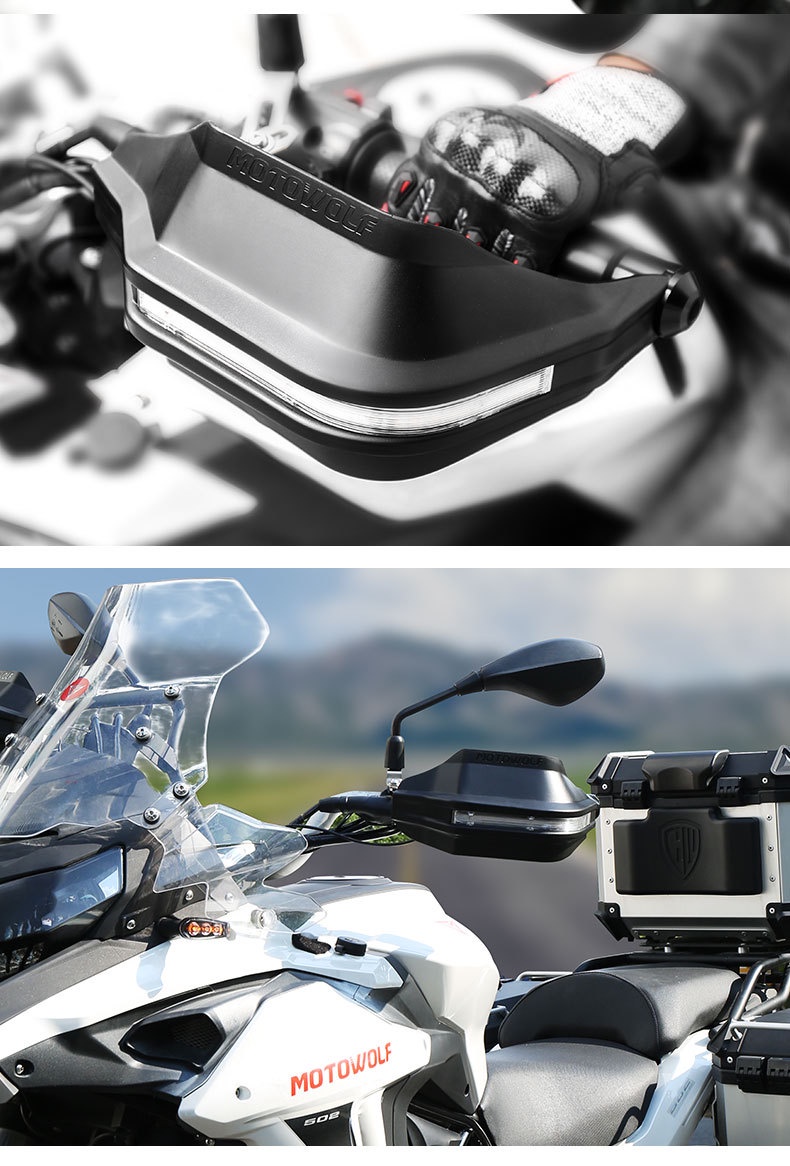 MOTOWOLF UNIVERSAL MOTORCYCLE Handguard Hand Guard Lever Handlebar ...