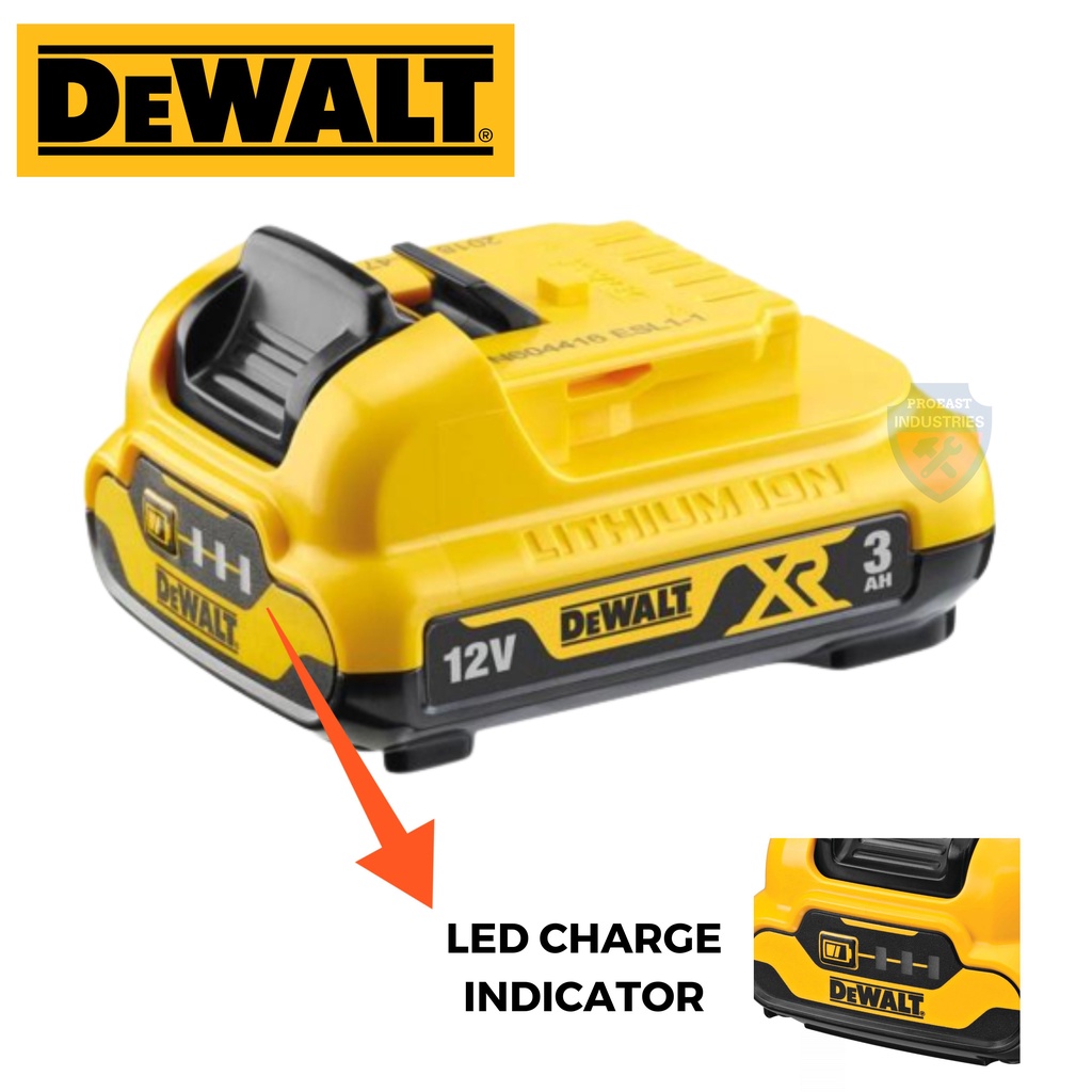 Dewalt DCB124-XJ 12V 3.0 Ah Li-ion Battery Pack, Power Indicator, 1pc ...