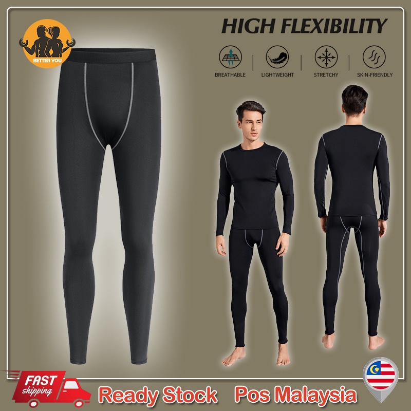 Compression Tight Pants Tight Shirt Men Long Sleeve Gym Shirt Cool Dry ...