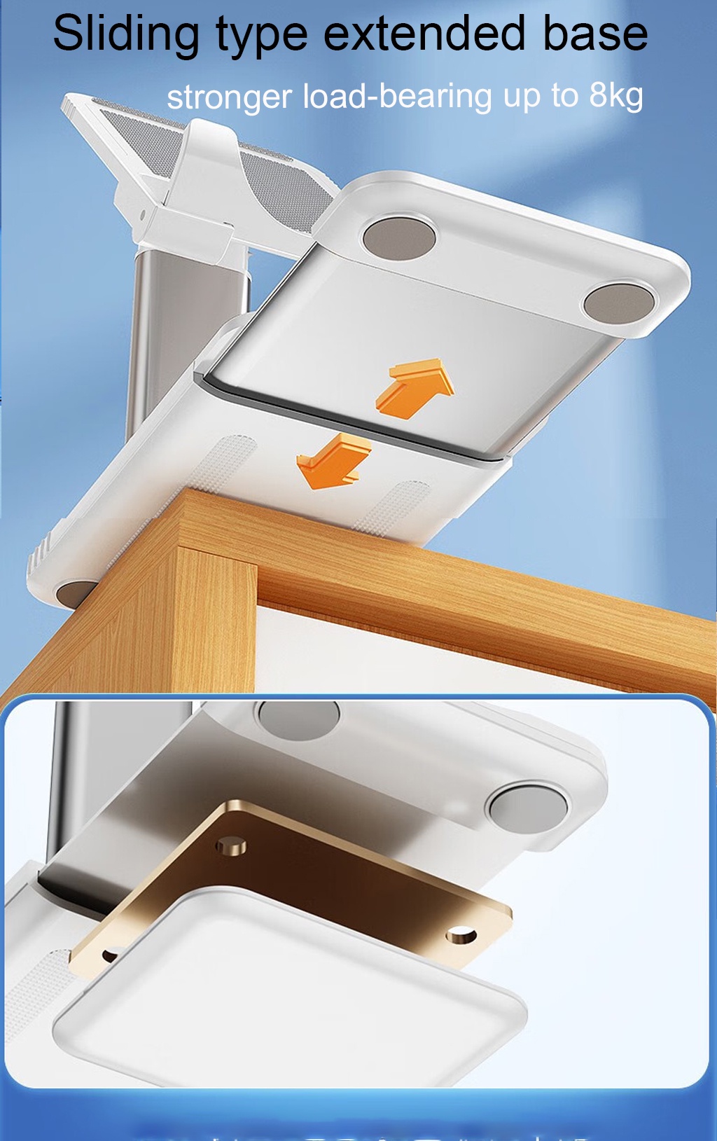 OATSBASF Dual Axis Desktop Tablets Holder Foldable Metal Phone Stand ...