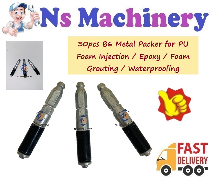30pcs B6 Metal Packer for PU Foam Injection / Epoxy / Foam Grouting ...