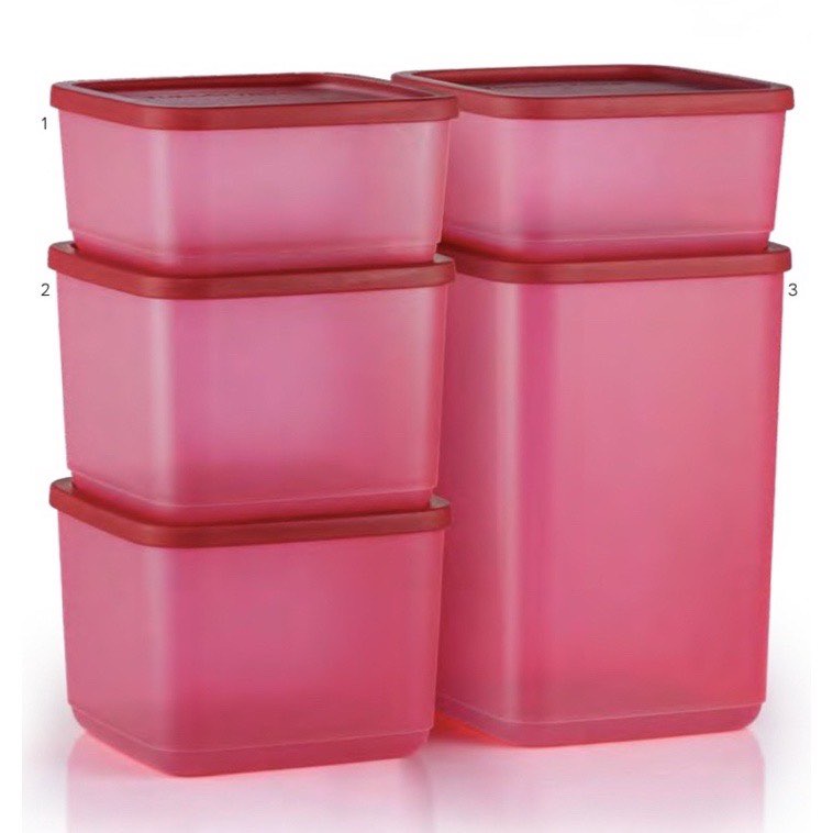 PURPLE: Tupperware So fresh Set Large Square Round (650ml/ 1L/ 1.8L/ 2 ...
