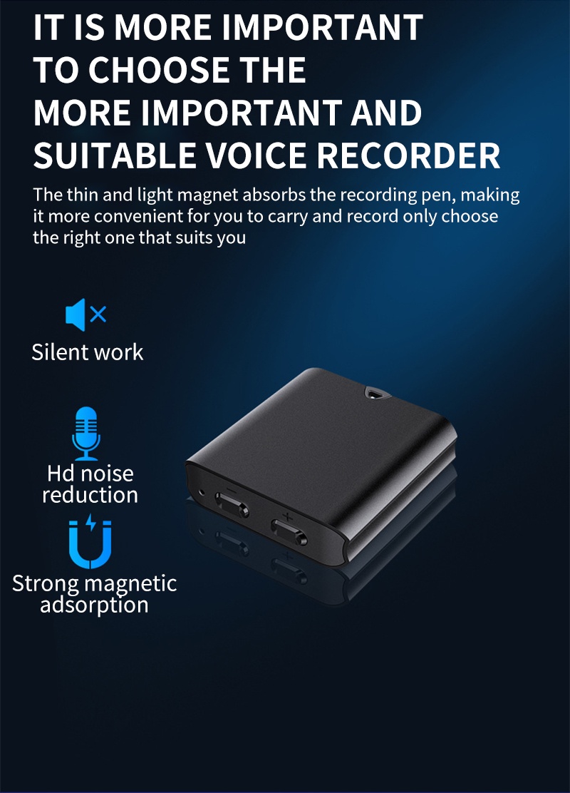Q63 Professional Voice Control Recorder 30 Days Standby Recording ...
