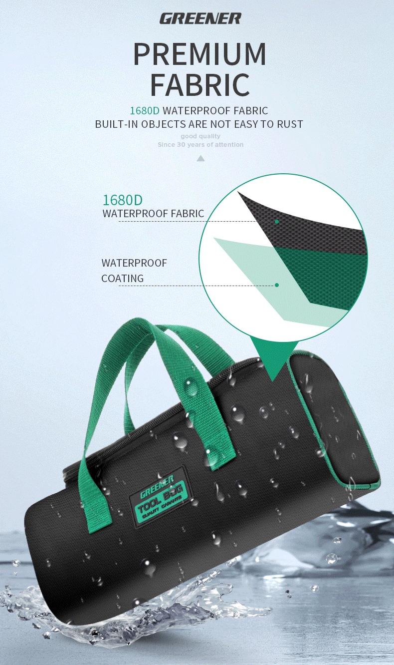 Greener Multi-Function Tool Bag Multi-Pocket Waterproof Anti-Fall ...