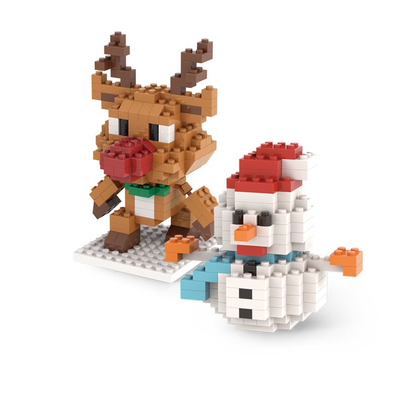 Christmas Series Building Block Toys Santa Claus Tree Stock Ornaments ...