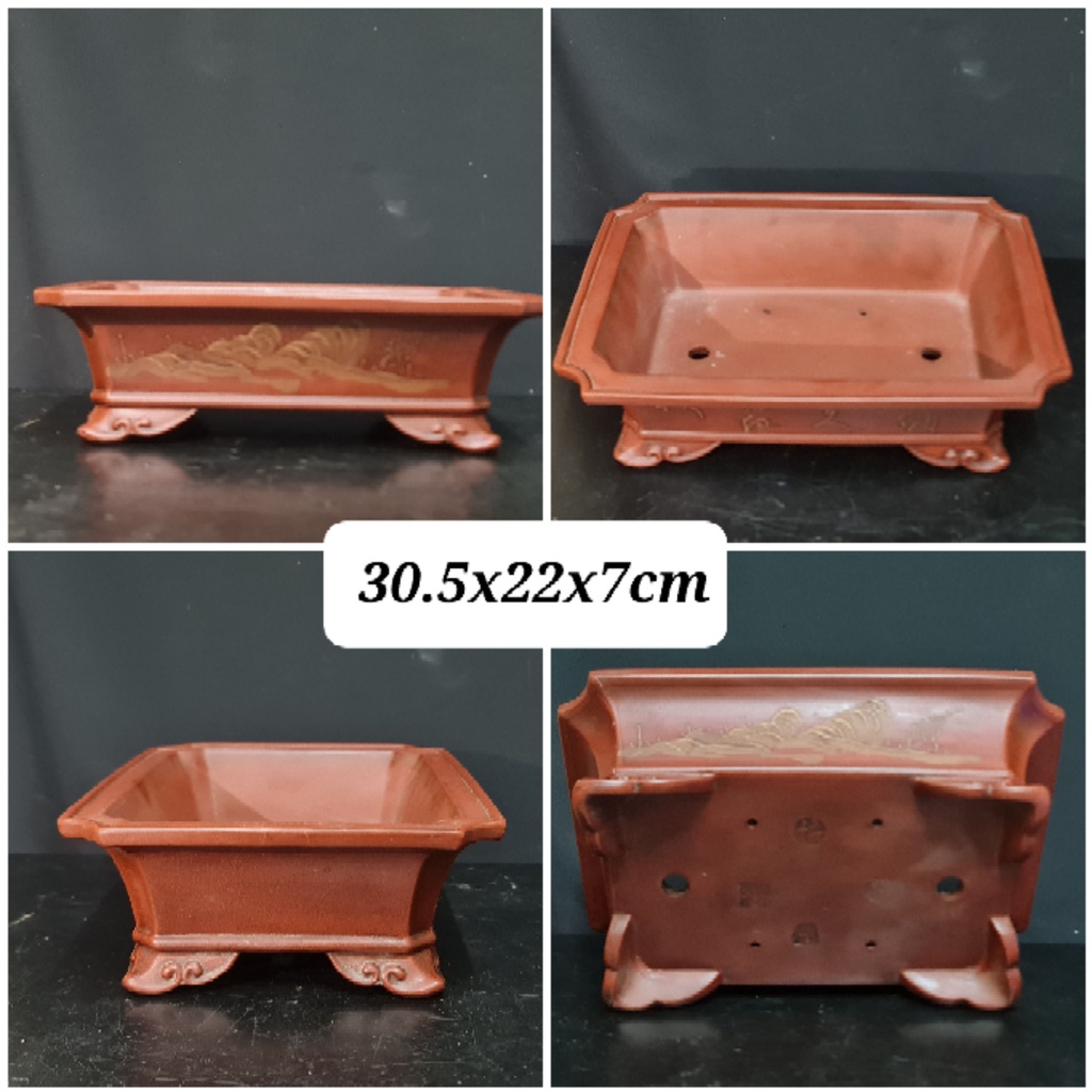 bonsai pot mq gaya klasik pasu bonsai 盆景花盆 flowerpot | Shopee Malaysia