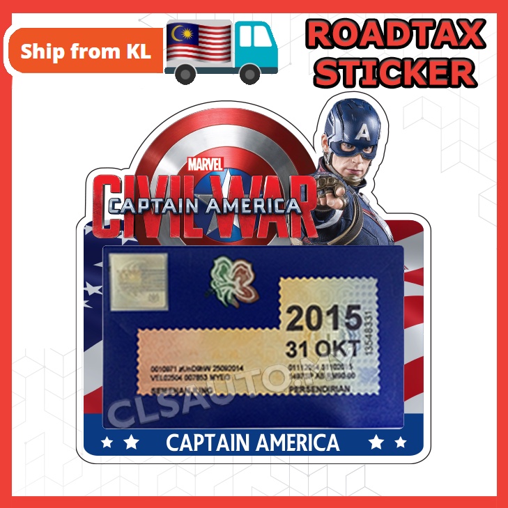 Car Roadtax Sticker Cartoon Design Road Tax Sticker Cute Stylish ...