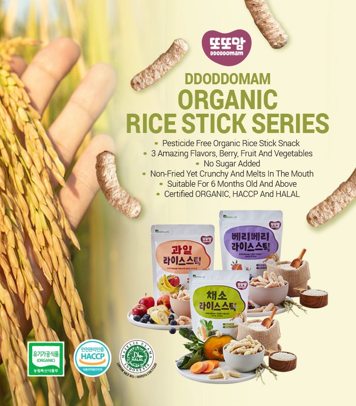 Renewallife DDODDOMAM Baby Snack Organic Rice Puff / Rice Rusk / Rice ...