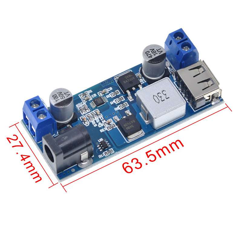 DC Step Down (Fixed 5V) XH-M249 / XY-3606 5A.max Buck Converter 5V 9V ...