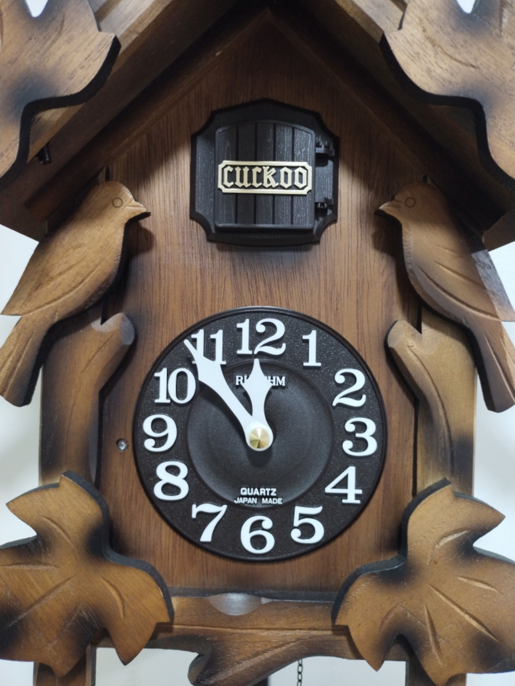 100% ORIGINAL RHYTHM Wooden Cuckoo Clock Bird Wall Clock 4MJ416-R06(Jam ...