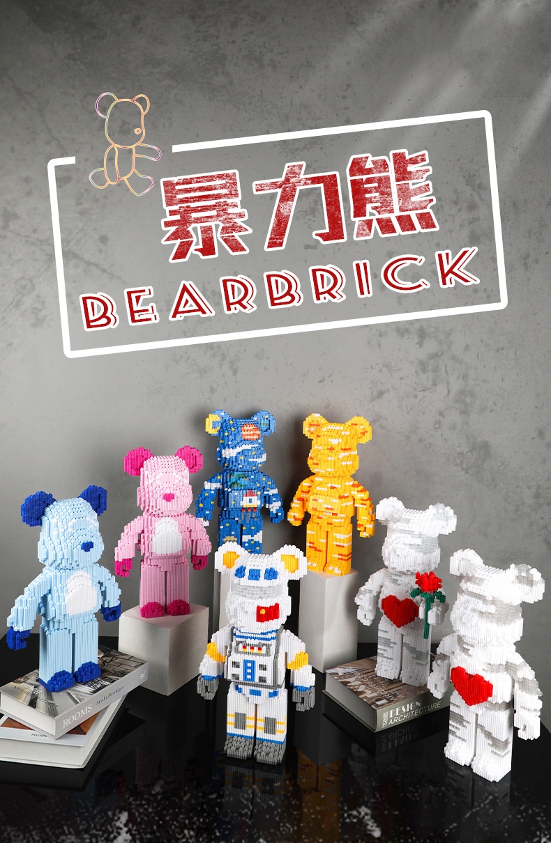 Cute Bearbrick Diamond Building Blocks Nano Particles Puzzle Children ...