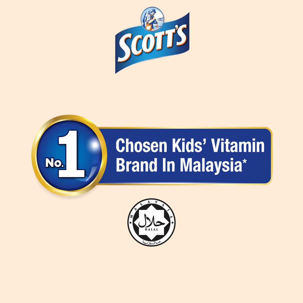 Scott's DHA Chewable Gummies, Fish Oil Omega 3 Children Supplement for ...