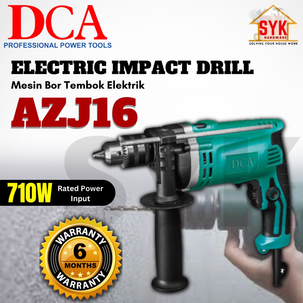 SYK DCA AZJ16 710W Electric Impact Drill Concrete Wood Drill Machine ...