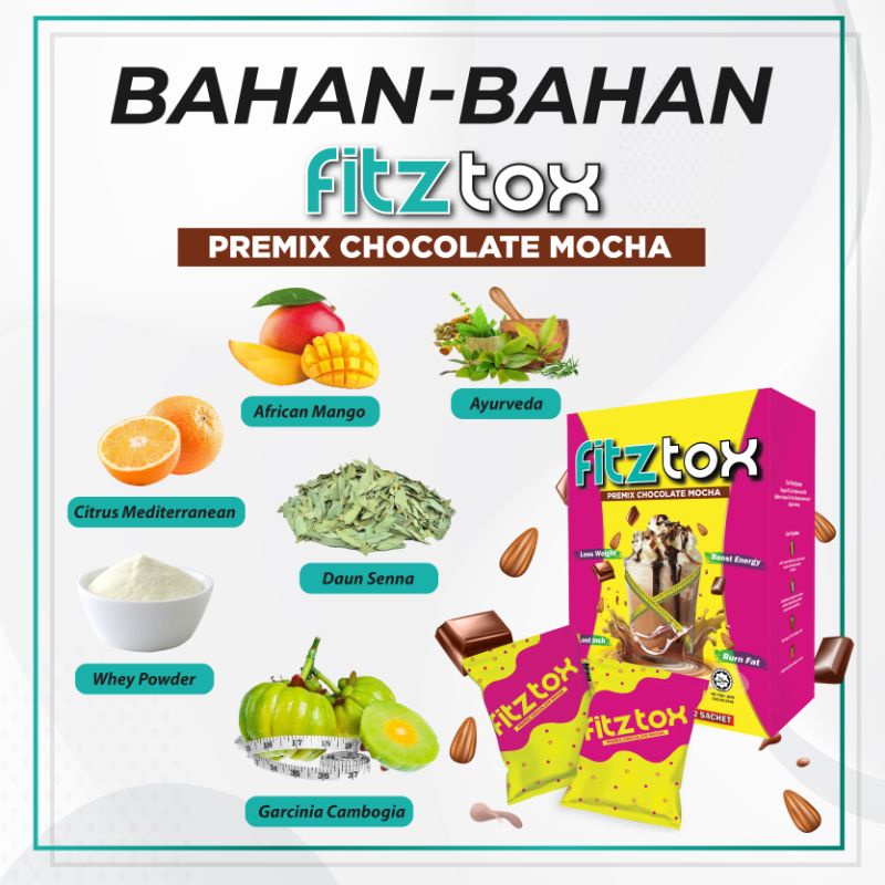 OriginalHQ💯 FITZTOX PREMIX MOCHA SLIMMING SUPPLEMENT (BAKAR LEMAK TANPA ...
