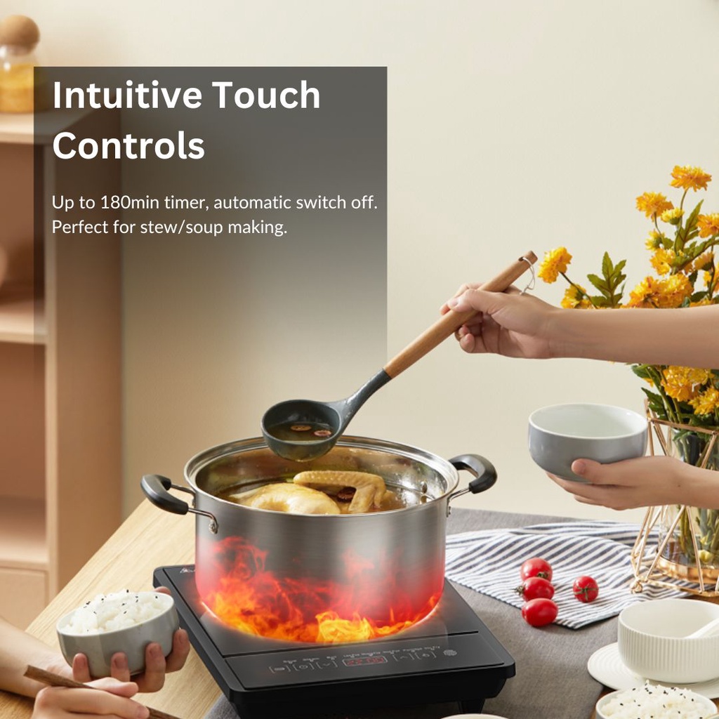 Airbot Induction Cooker IC01 Black Sleek Lightweight Portable Electric ...