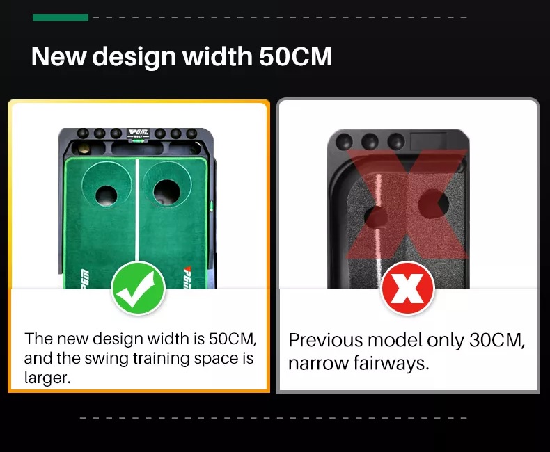 PGM Indoor multi-mode mini 3m golf putting mat with adjustable slope ...