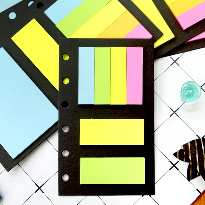 Loose-Leaf Sticky Notes A7 Supplementary Page 6-Hole Universal Manual ...