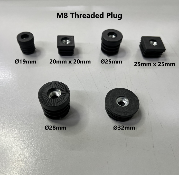 M8 Plastic threaded adjustable stopper / Wheel Roller Furniture Caster ...