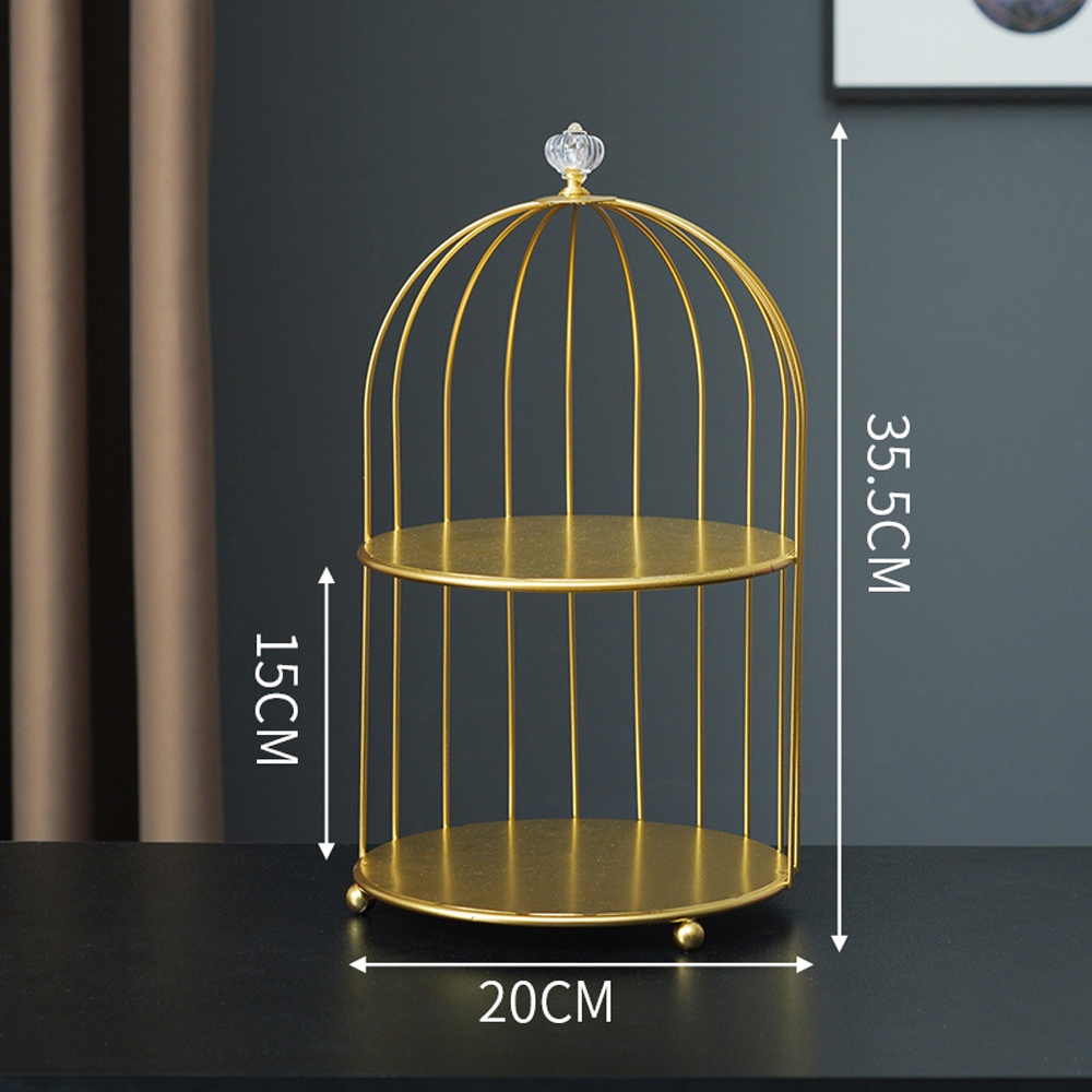 BC Metal Bird Cage Cosmetics Rack Skincare Organizer Bedroom Home Decor ...