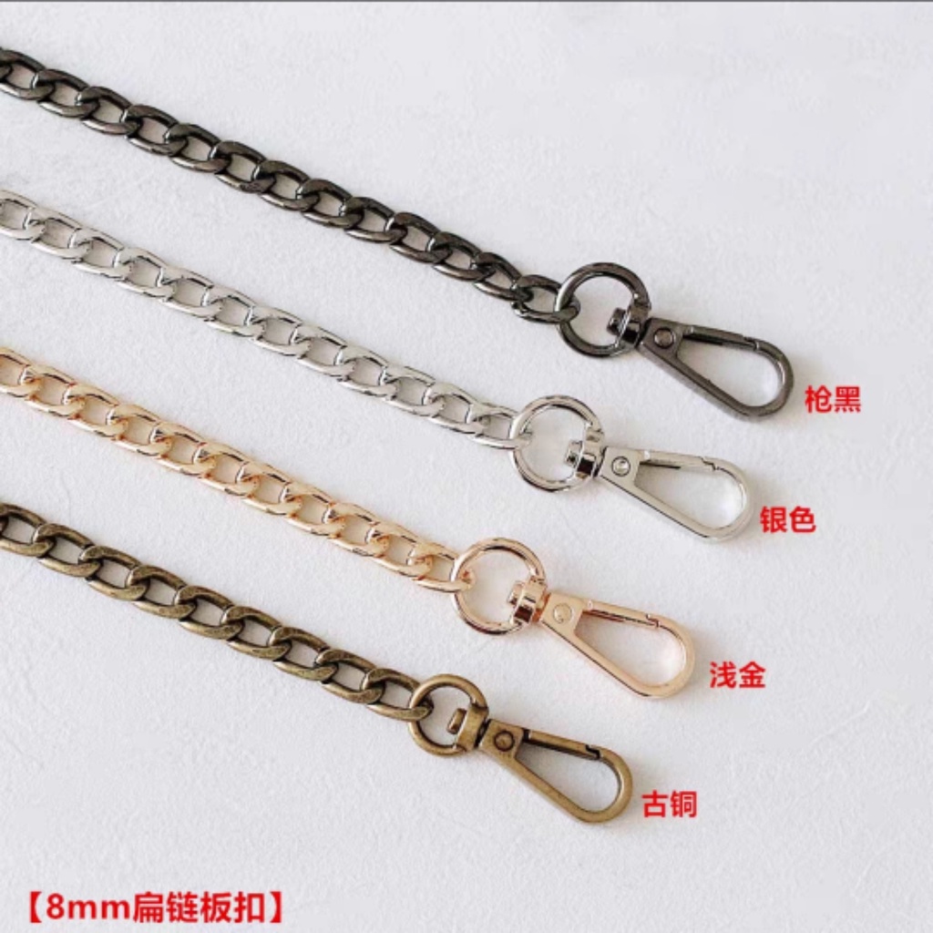 Rantai Bag Accessories Tali Chain Beg Wide 60/80/100/120cm Murah DIY Bag Metal Handle Sling Bag ...