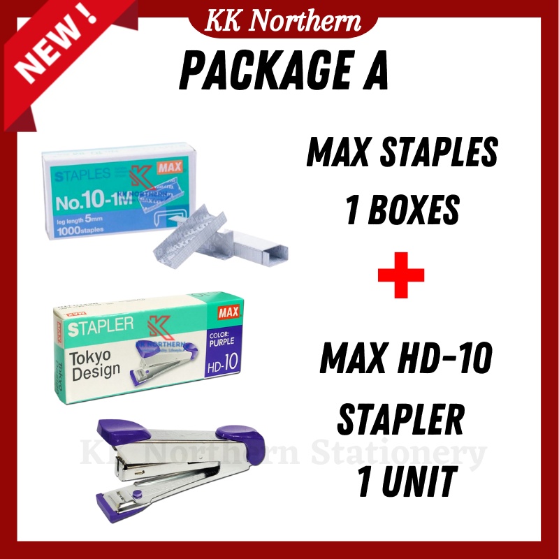 (1 Box) Max Staples No.10-1M/No.3-1M/No.11-1M - 1000 Staples Ubat ...