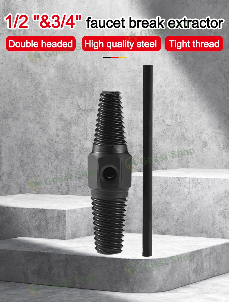 2 Way Pipe Extractor 1/2”& 3/4”Pipe Damage screw Extractor Broken Tap ...