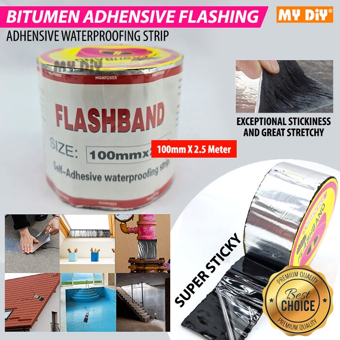 50MM & 10MM Bitumen Adhensive Flashing Waterproof Tape Bitumen Seal ...