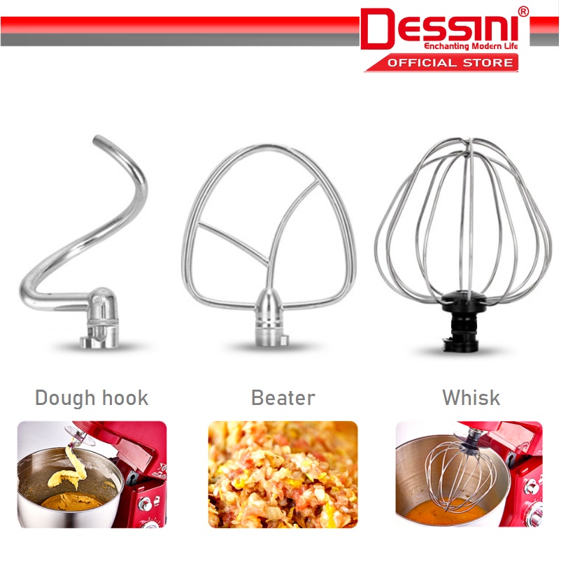 DESSINI ITALY 5 IN 1 Electric Stand Mixer Dough Egg Beater Blender Grinder Meat Chopper Mincer ...