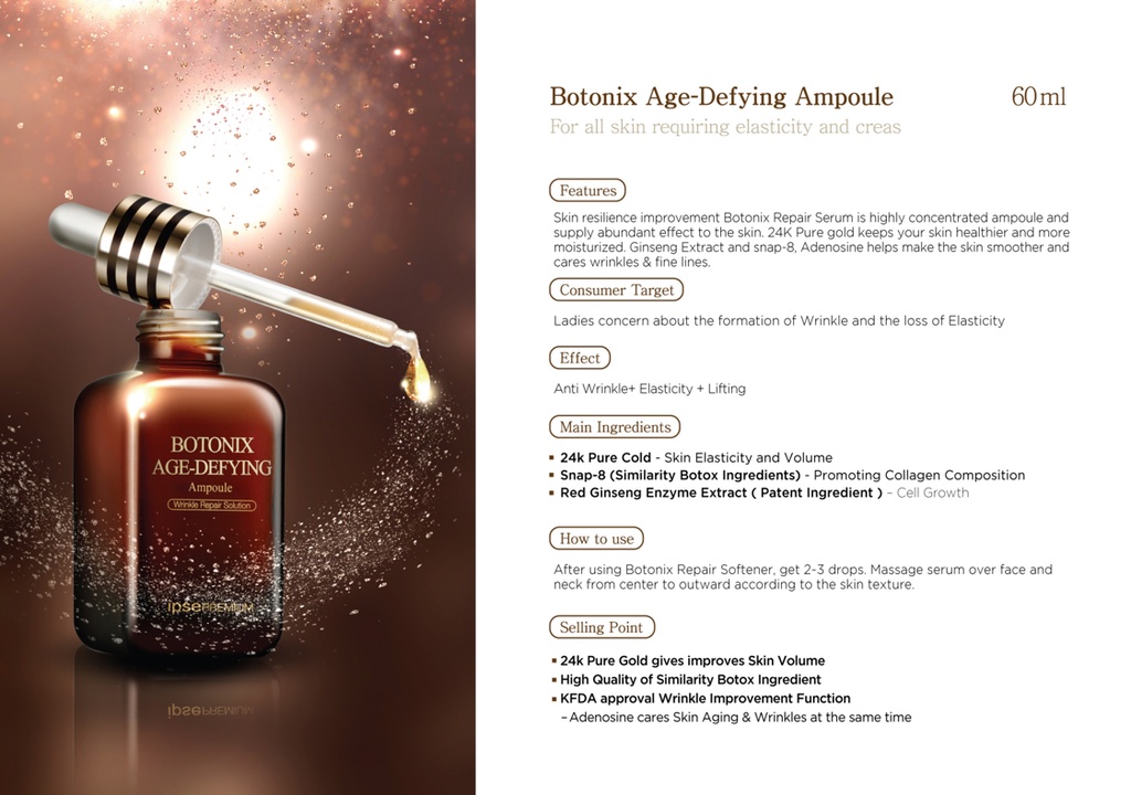 [OFFICIAL]IPSE PREMIUM Botonix Age-Defying Ampoule 60ml★Shipping From ...