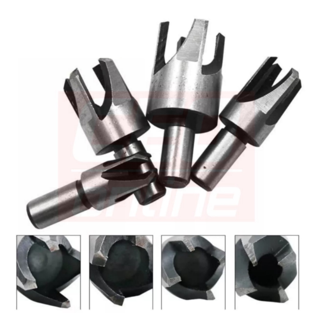 CEO 🇲🇾 4pcs 6/10/13/16mm Round Hex Shank Carbon Steel Woodworking Plug ...