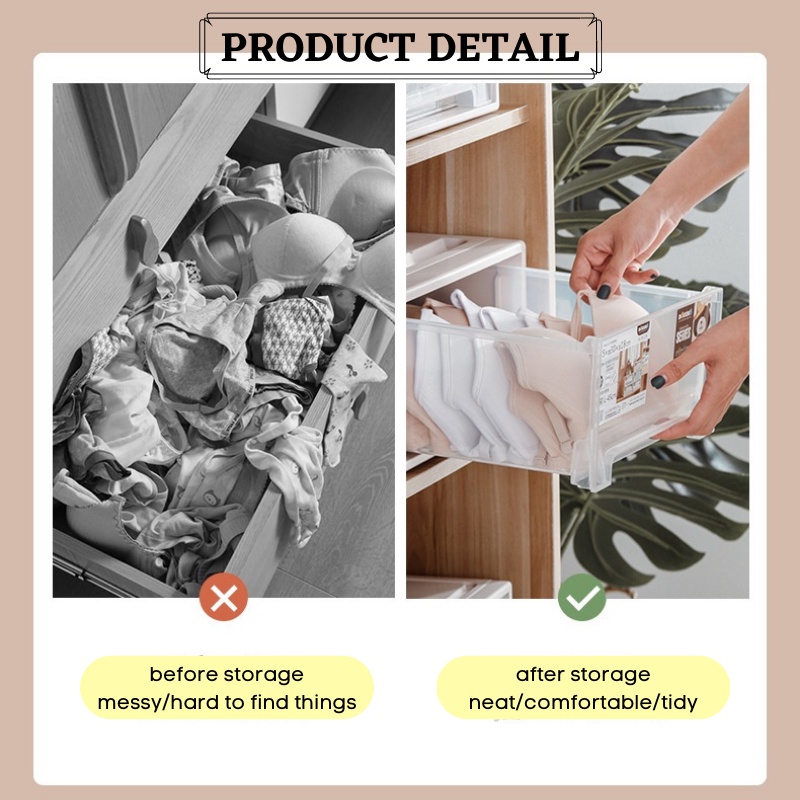 Wardrobe Organizer Home Stackable Clothes Organization Cloth Kotak ...