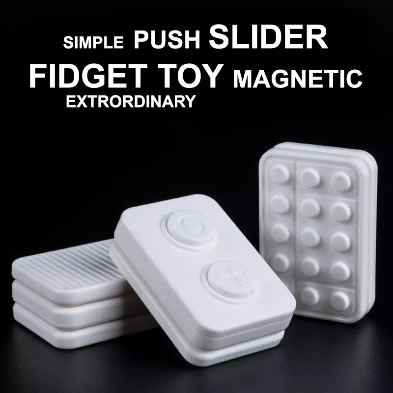 Fun ABS Magnetic Sliders EDC Fidget Push Clickers Haptic Antistress ...