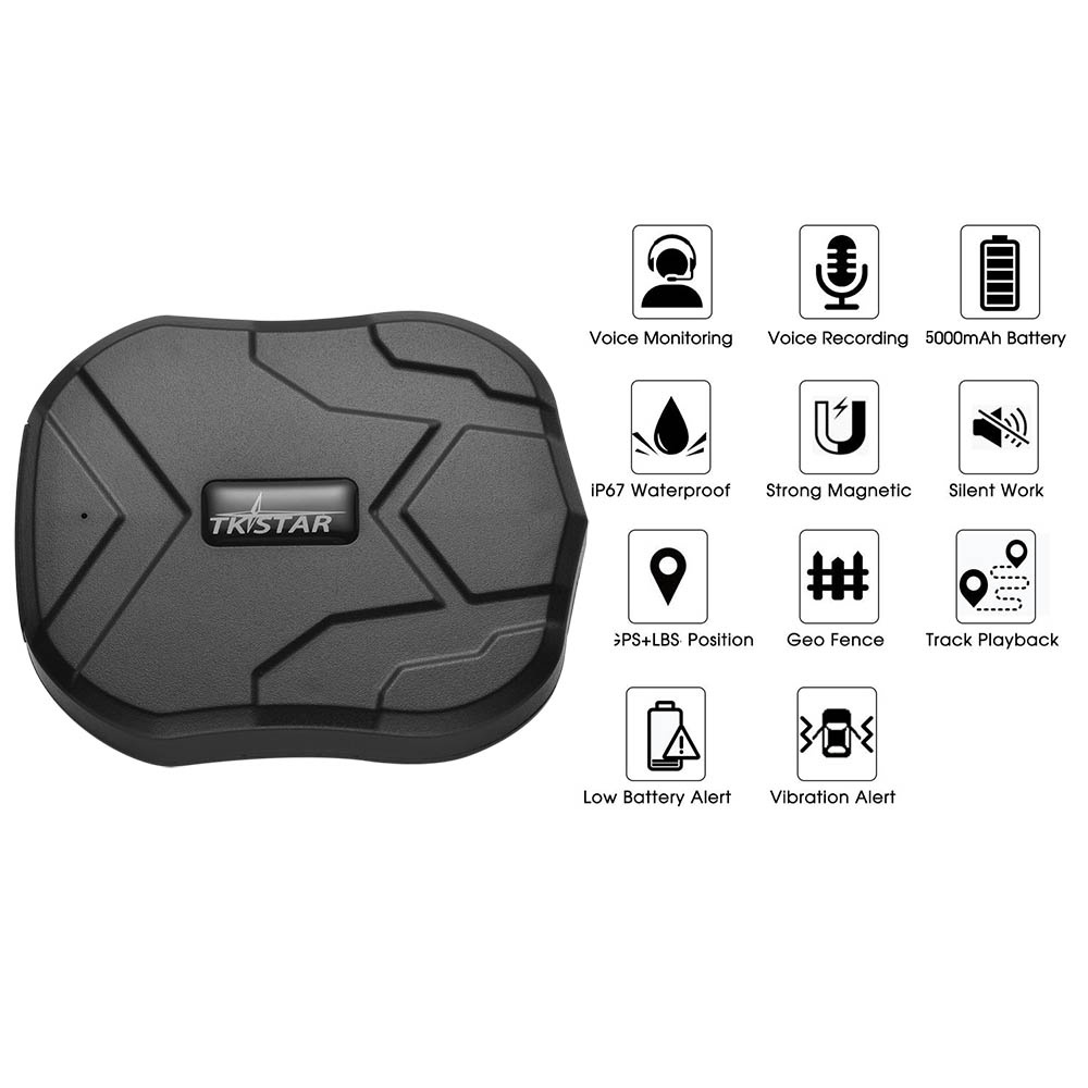 4G TKSTAR TK905 Car GPS Tracker 5000mAh 90 Days Standby GPS AGPS Dual ...