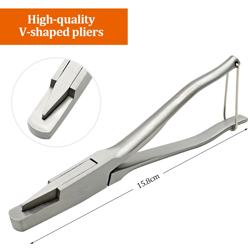 🔥Ready stock🔥 Stainless Steel Pig Ear Notching Plier V-shaped U-clip ...
