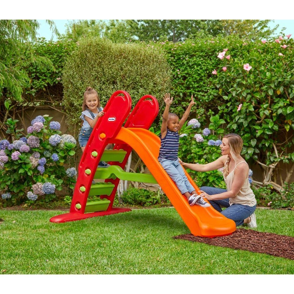 Little Tikes Giant Slide Primary Long Slide Outdoor Play Easy Store ...