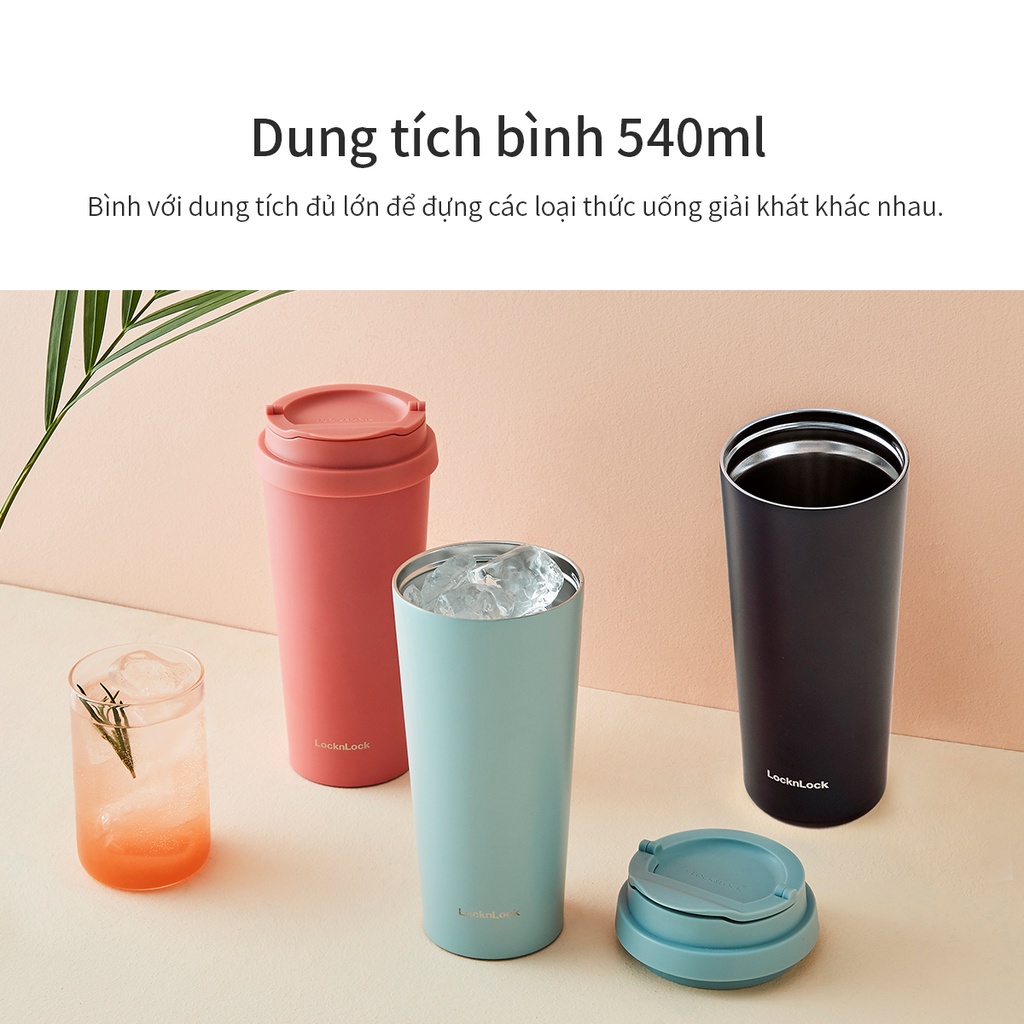 LocknLock thermos cup 540ml LHC4279, with 2 convenient lids, silicone ...