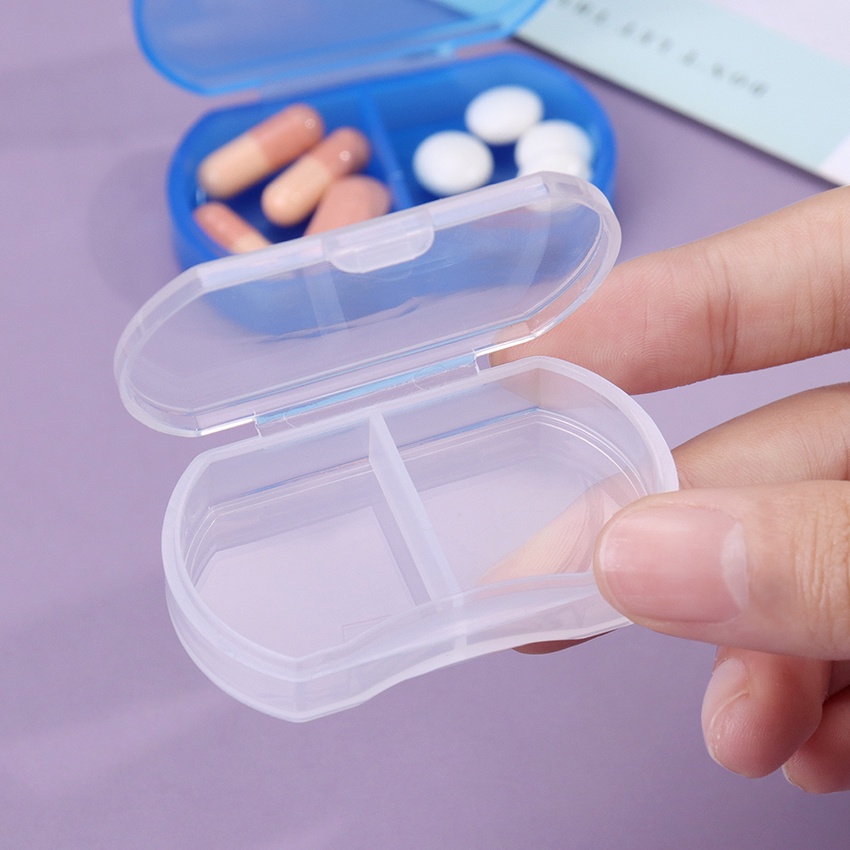 2 Grids Mini Pill Box Travel Portable Drug Medicine Case Pillbox ...