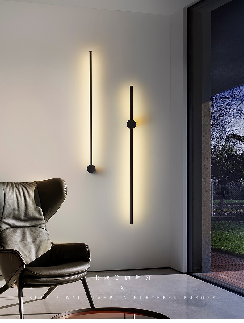 Lampu Binding Modern Led Wall Lights Minimalist Long Strip Wall Lamp ...